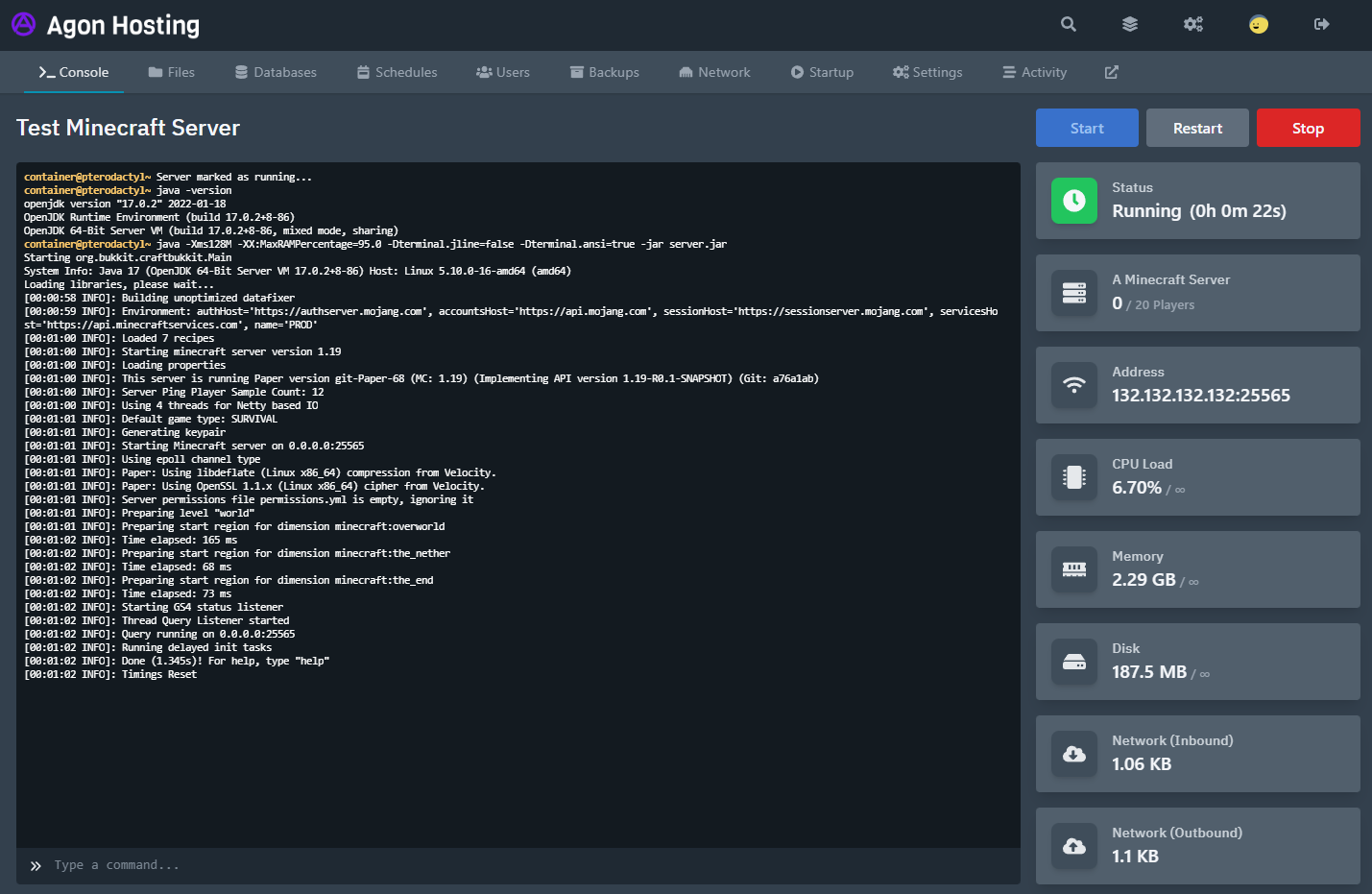 Panel - Agon Hosting