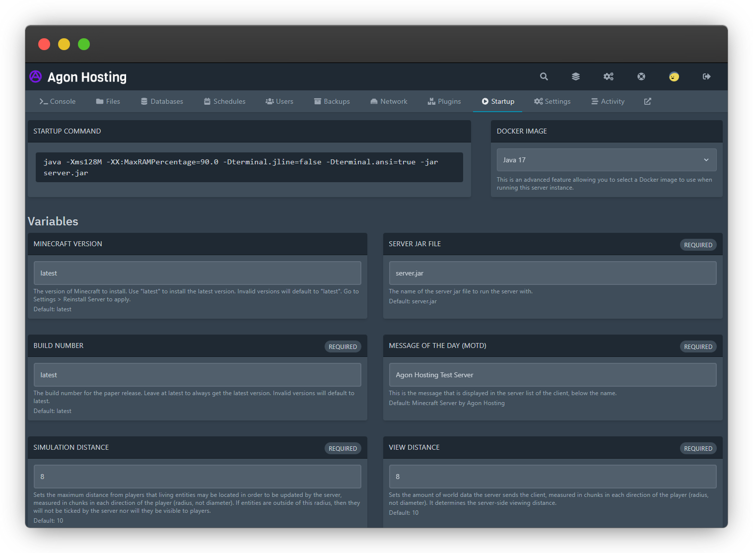 Panel - Agon Hosting